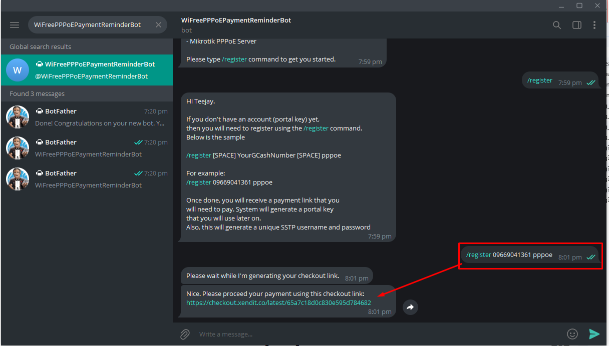 WiFree Network | Payment Reminder