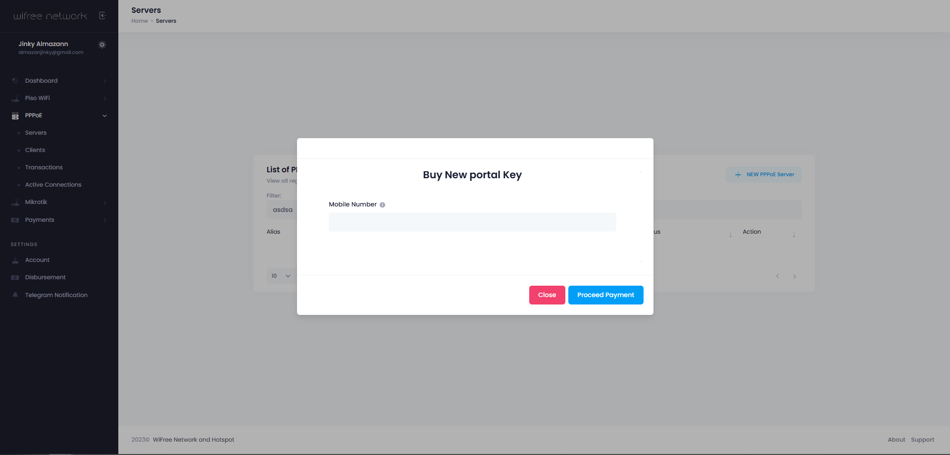 WiFree Network | Payment Reminder